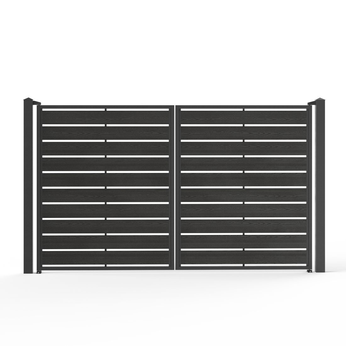 Set 2 bucati Poarta auto, Todome, Model 75 cu WPC, gri, 300 x 180 cm ...