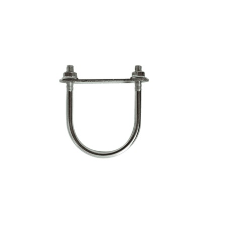 Set 10 Surub colier tip U rorund pentru prindere Gard Ø 114 mm Zincat ...