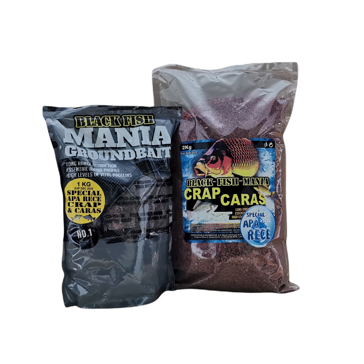 ЗахранкаBlack Fish, Nada, 2 кг и Groundait, 1 кг, аромат Crap&Caras ...