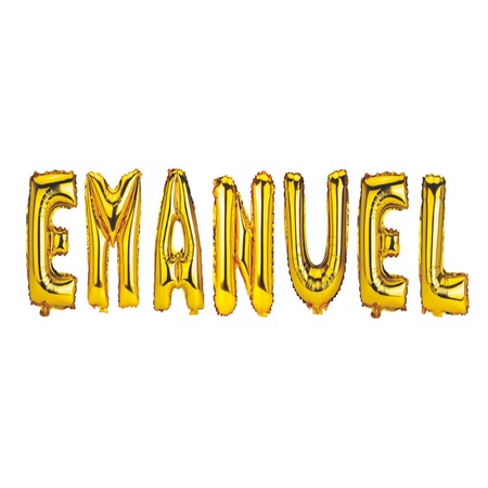 Комплект балони Emanuel Name Letters, злато, 40 см - eMAG.bg
