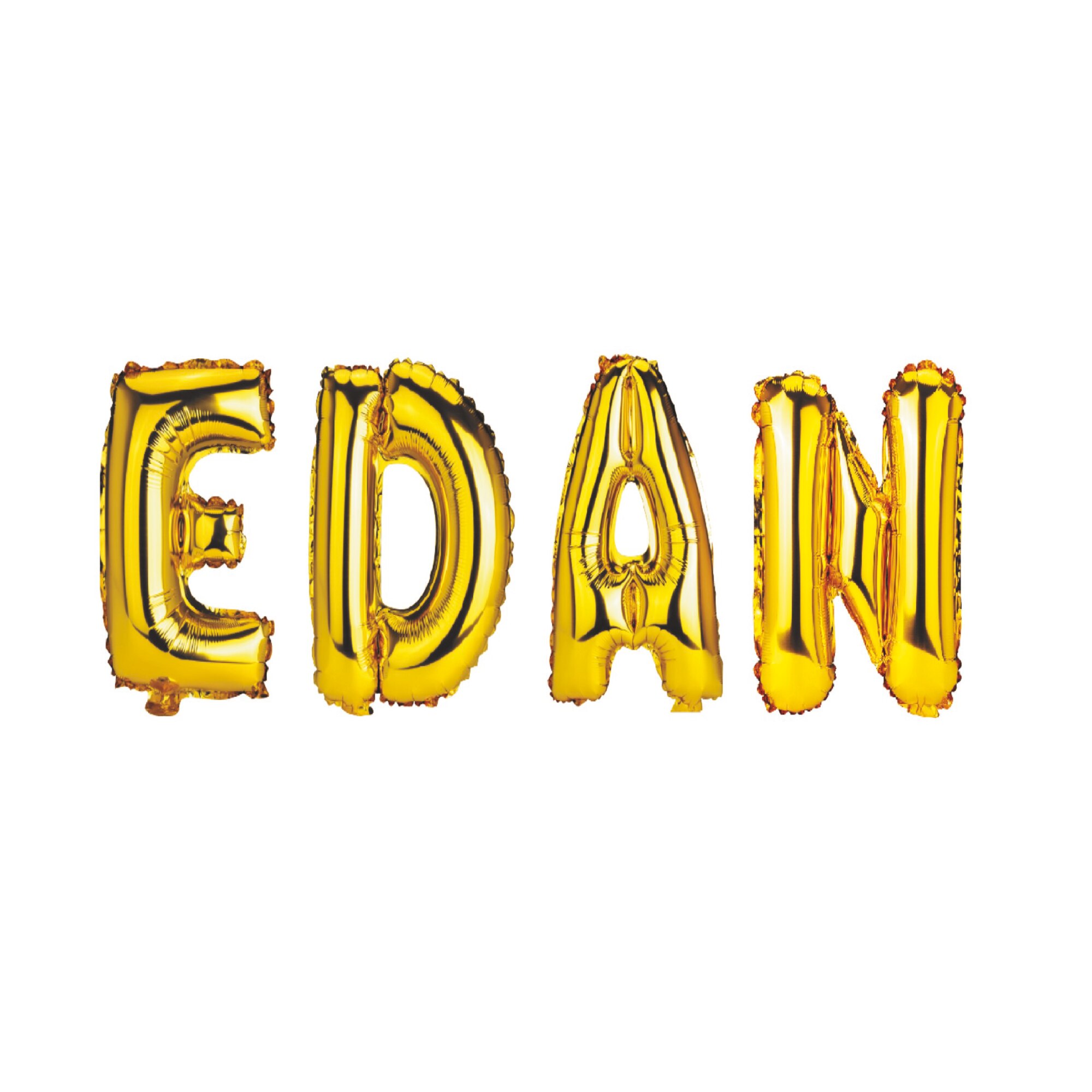 Комплект балон Edan Name, златен, 40 см - eMAG.bg