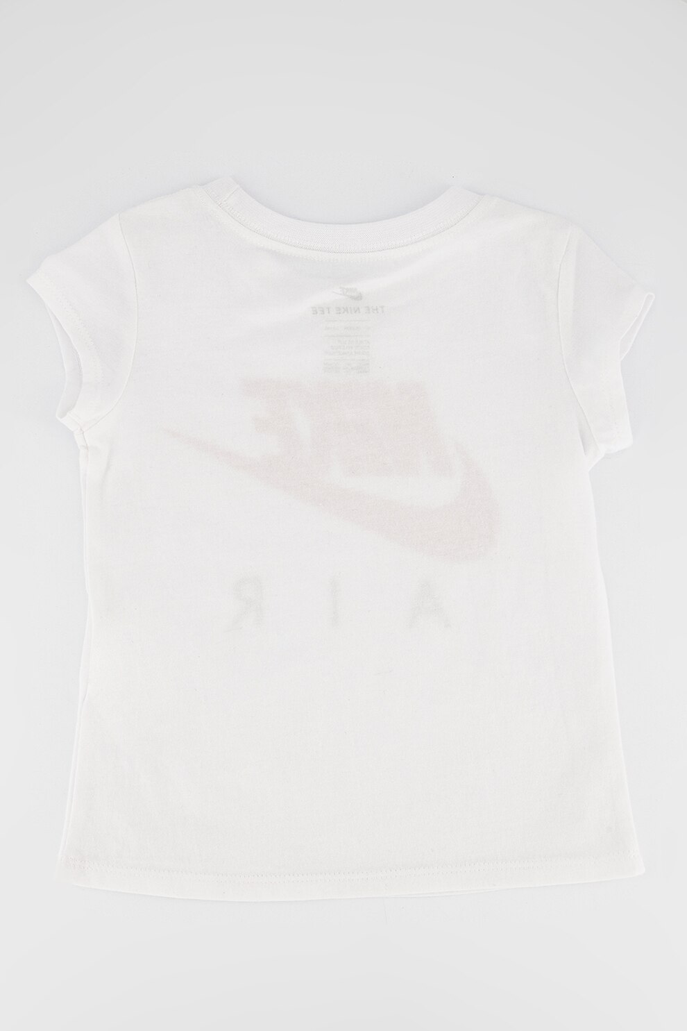 Nike, Tricou cu logo Futura, Alb, Roz, 90-96 CM - eMAG.ro