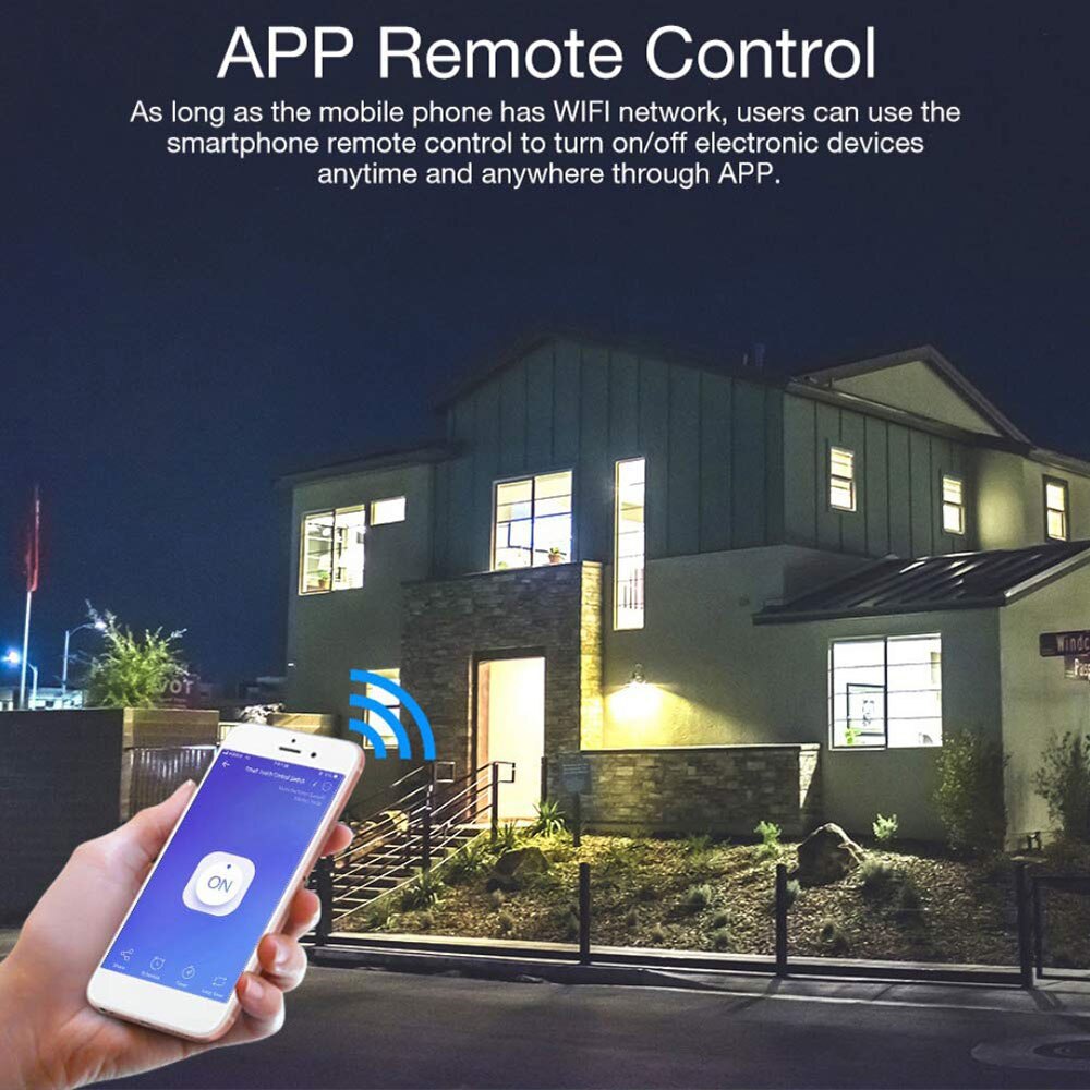 BOMSTOM смарт сензорен превключвател, Wi-Fi, Android/iOS съвместим, 10A, стъкло, черен - eMAG.bg