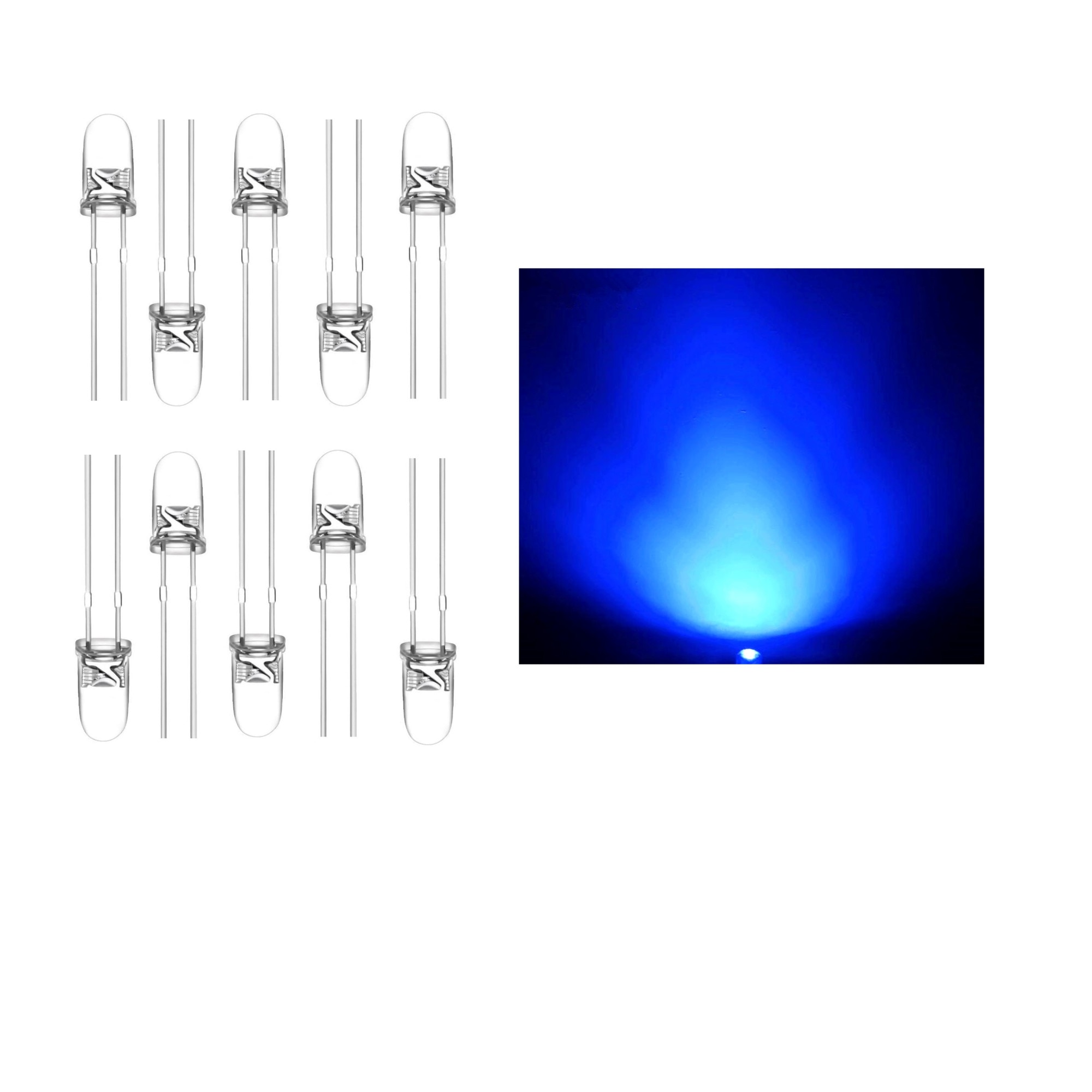 Set 10x Diode Cristal Clear, 4mm, luminozitate Puternica, pentru ...