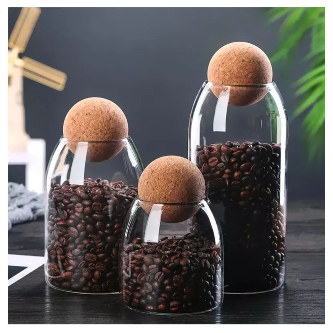 Set 3 recipiente din sticla borosilicata, Sphere - eMAG.ro