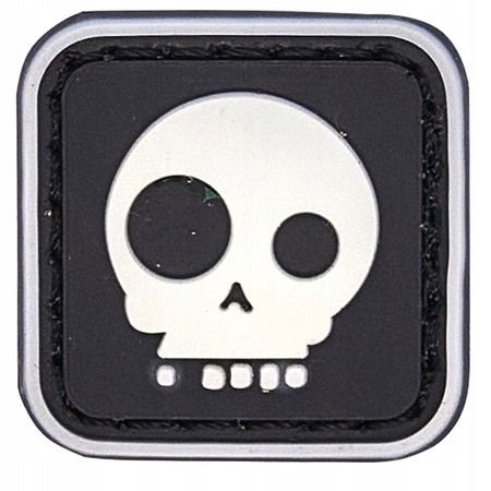 Petic Textil, Little Angel, Craniu, Morale Patch, 3D, PVC, Petic cu Velcro, Negru, 2.5 cm x 2.5 ...