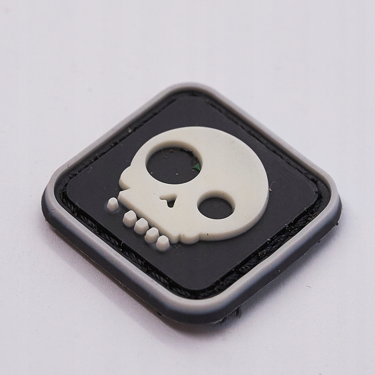 Petic Textil, Little Angel, Craniu, Morale Patch, 3D, PVC, Petic cu Velcro, Negru, 2.5 cm x 2.5 ...