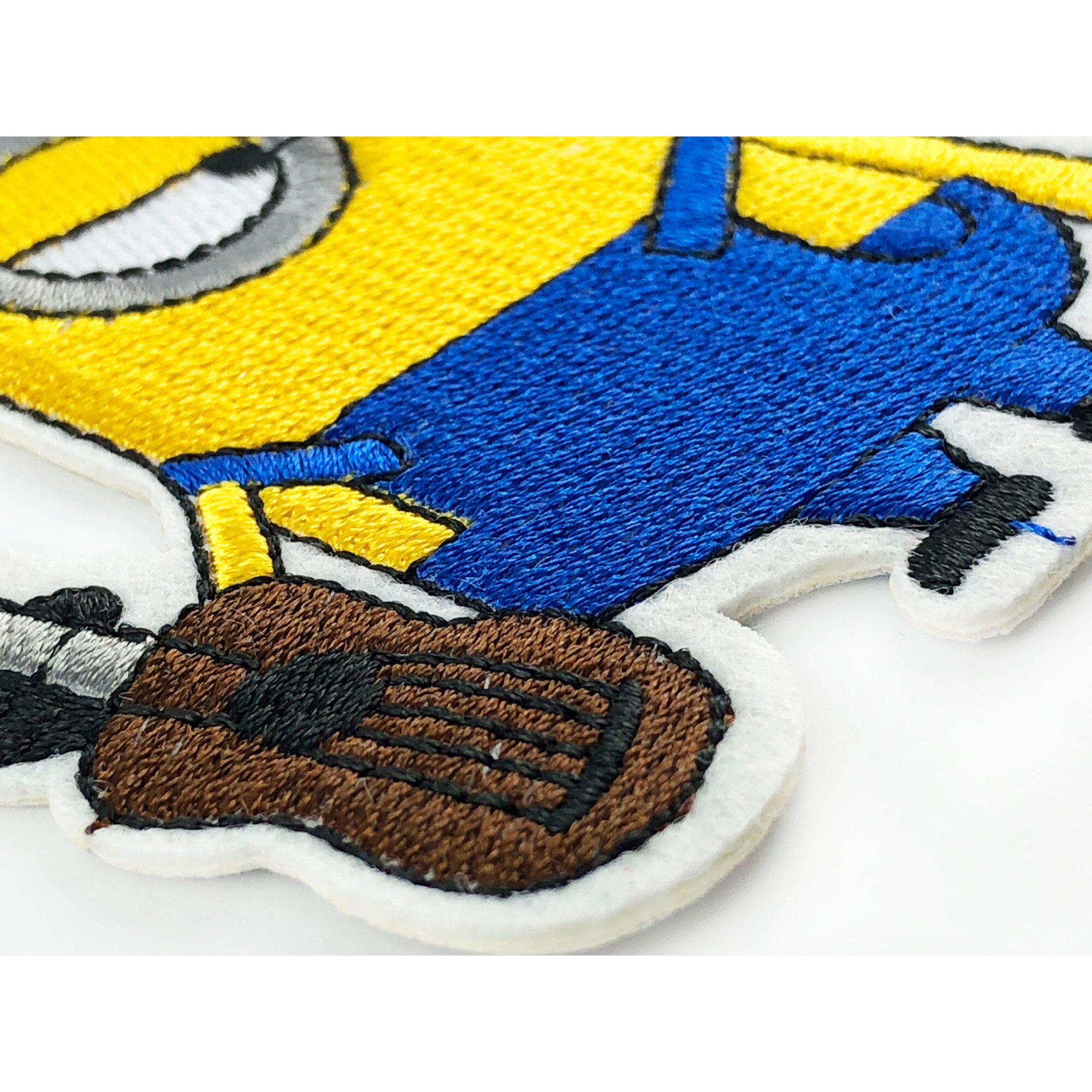 Petic Textil, Little Angel, Minion cu o chitara, Galben, 7 cm x 8 cm ...