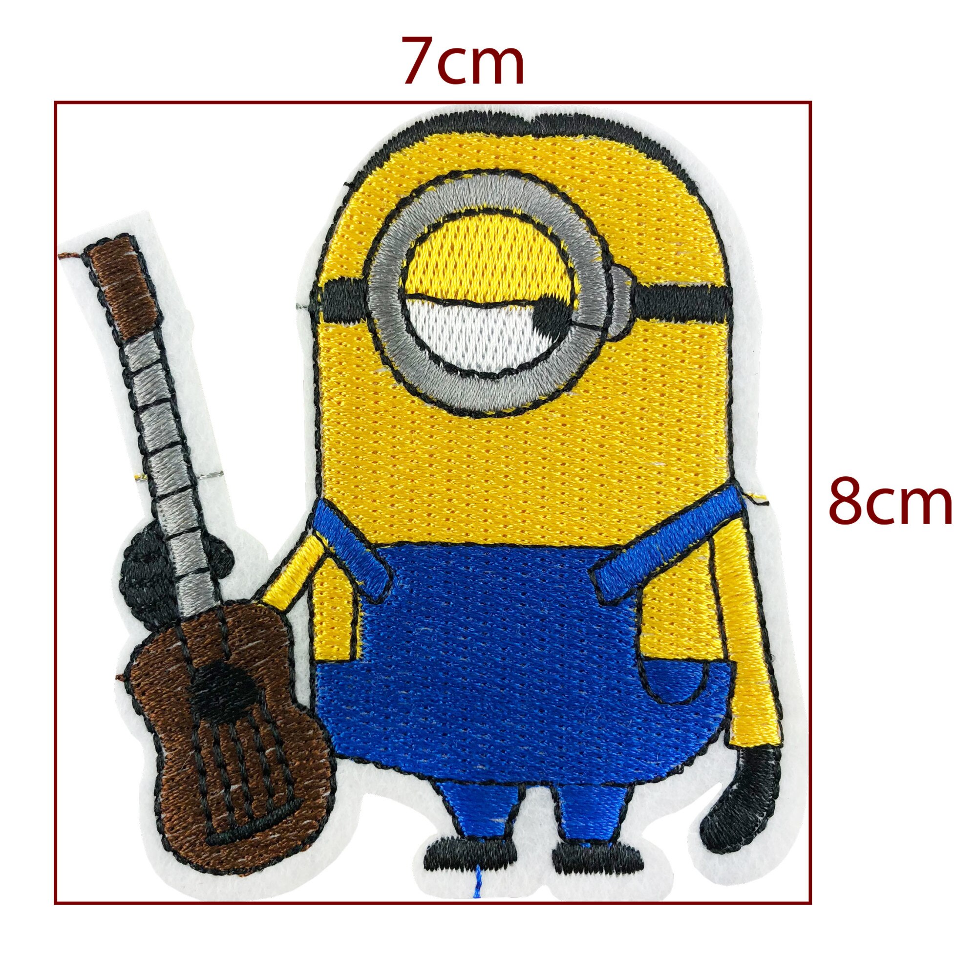Petic Textil, Little Angel, Minion cu o chitara, Galben, 7 cm x 8 cm ...