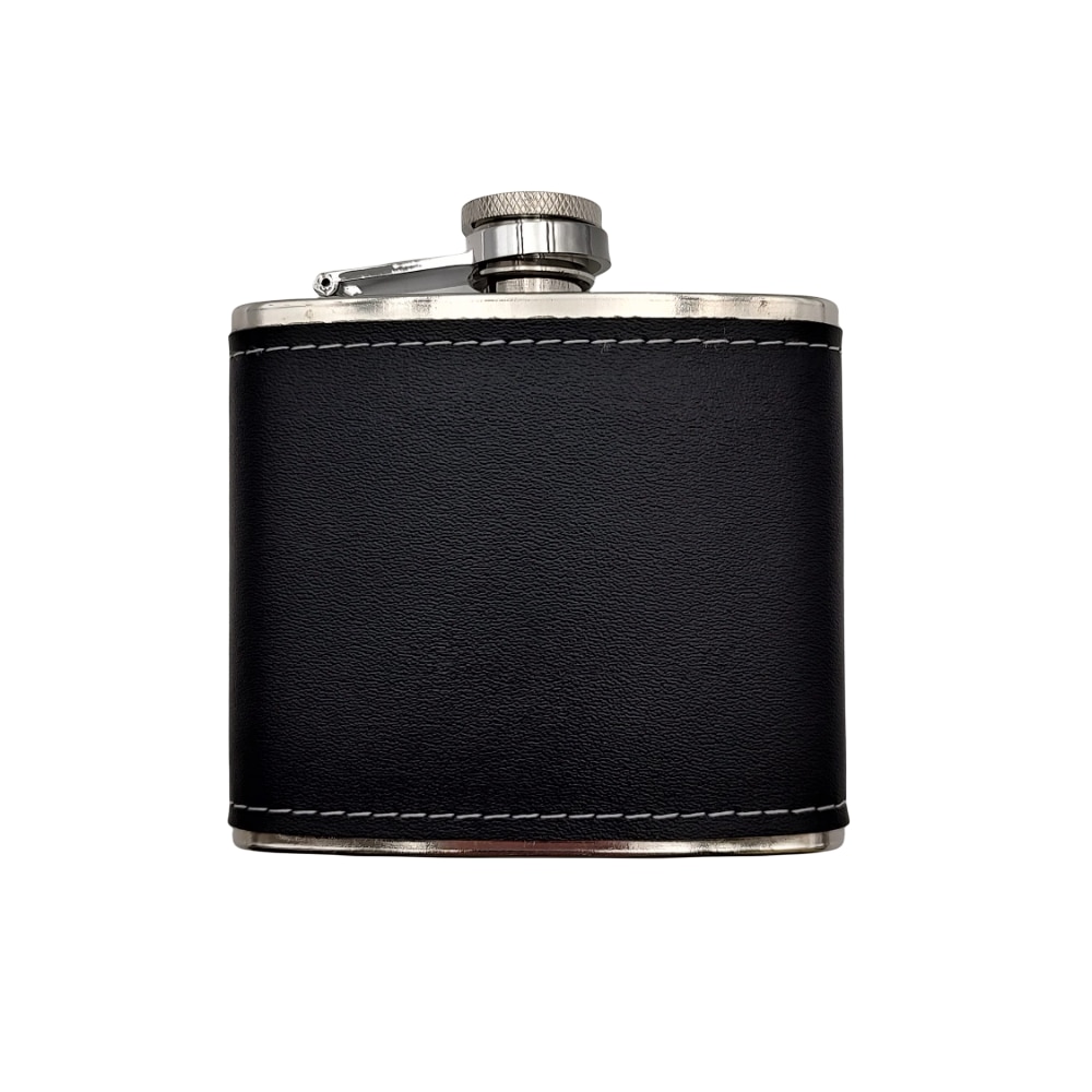 Plosca Inox, Zorr, invelis piele negru, 147 ml, 600409-M5 - eMAG.ro