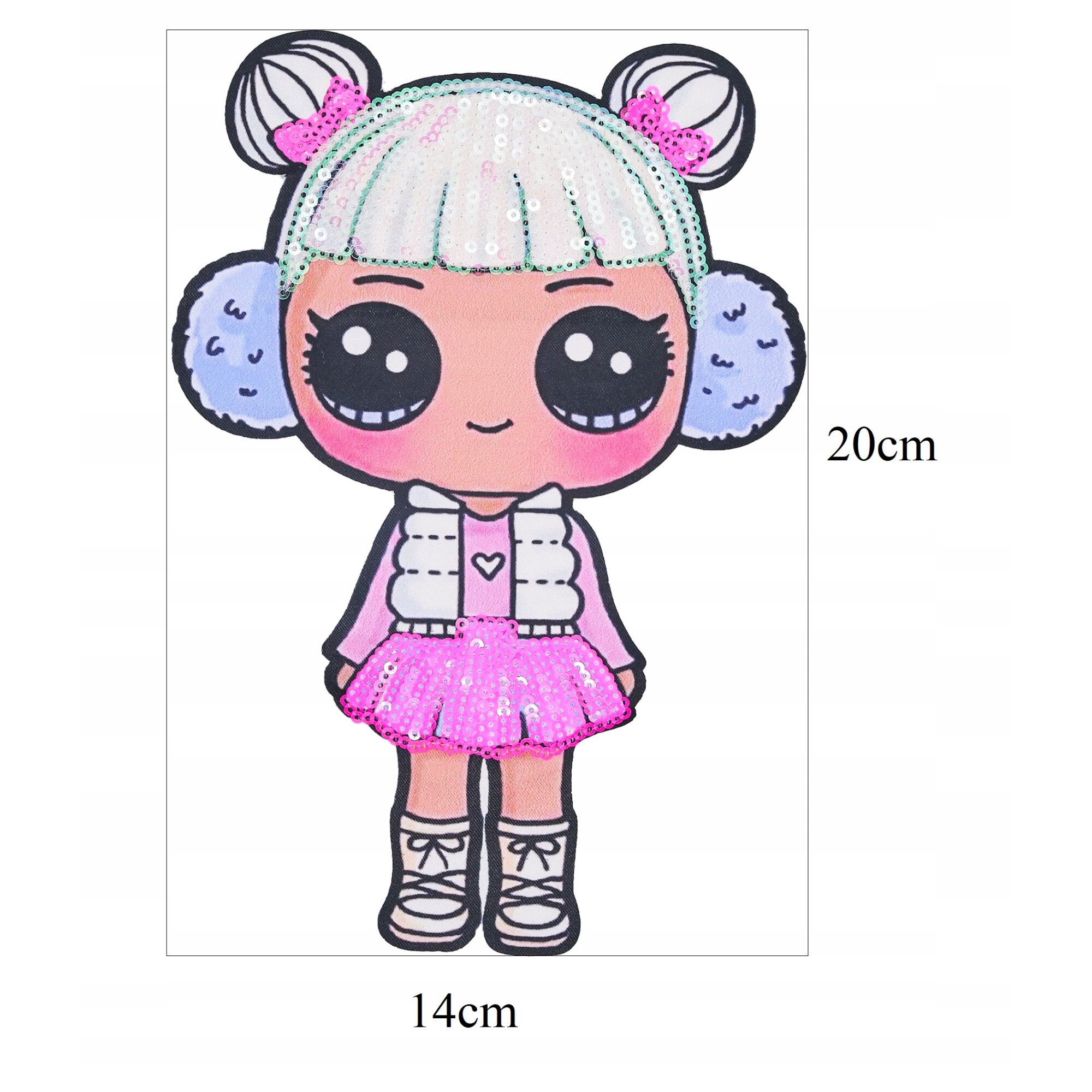 Petic Textil, Little Angel, Doll, surpriza LOL, Roz, 14 cm x 20 cm ...