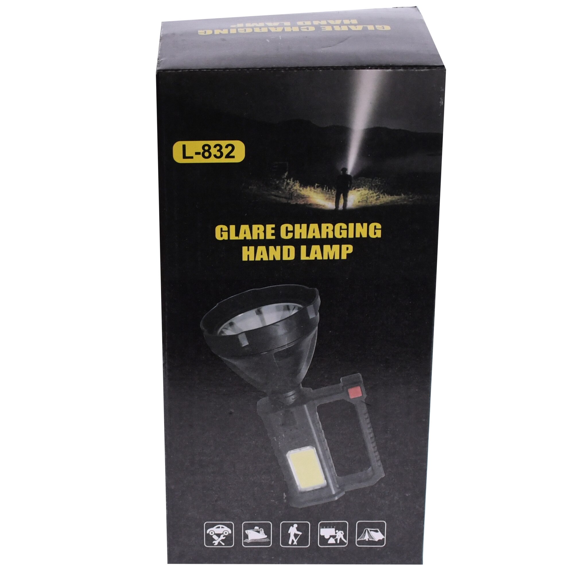 Двоен LED фенер със стойка, акумулаторна батерия, 5 W, led батерия - L832 - eMAG.bg