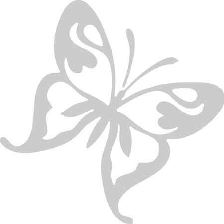 Sticker auto ''Fluture v9'', 15x15 cm, Alb - eMAG.ro