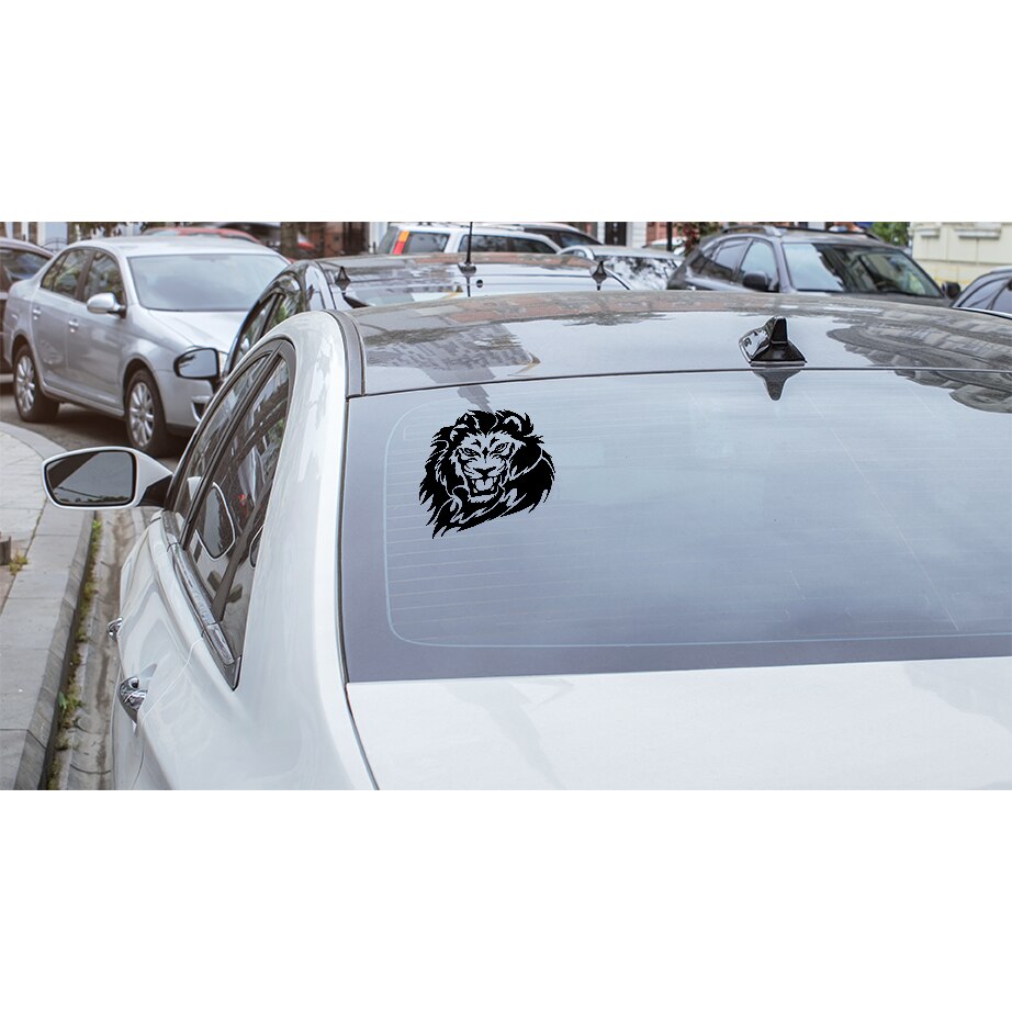 Sticker auto ''Leu v2'', 17x16 cm, Negru - eMAG.ro