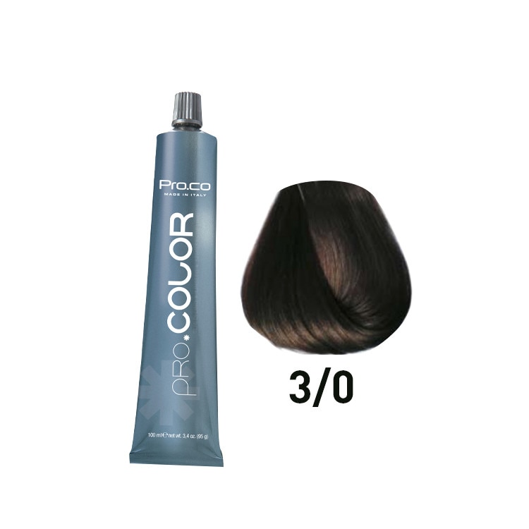 Vopsea de par profesionala 3/0 Castaniu Inchis PRO.Color, 100ml - eMAG.ro