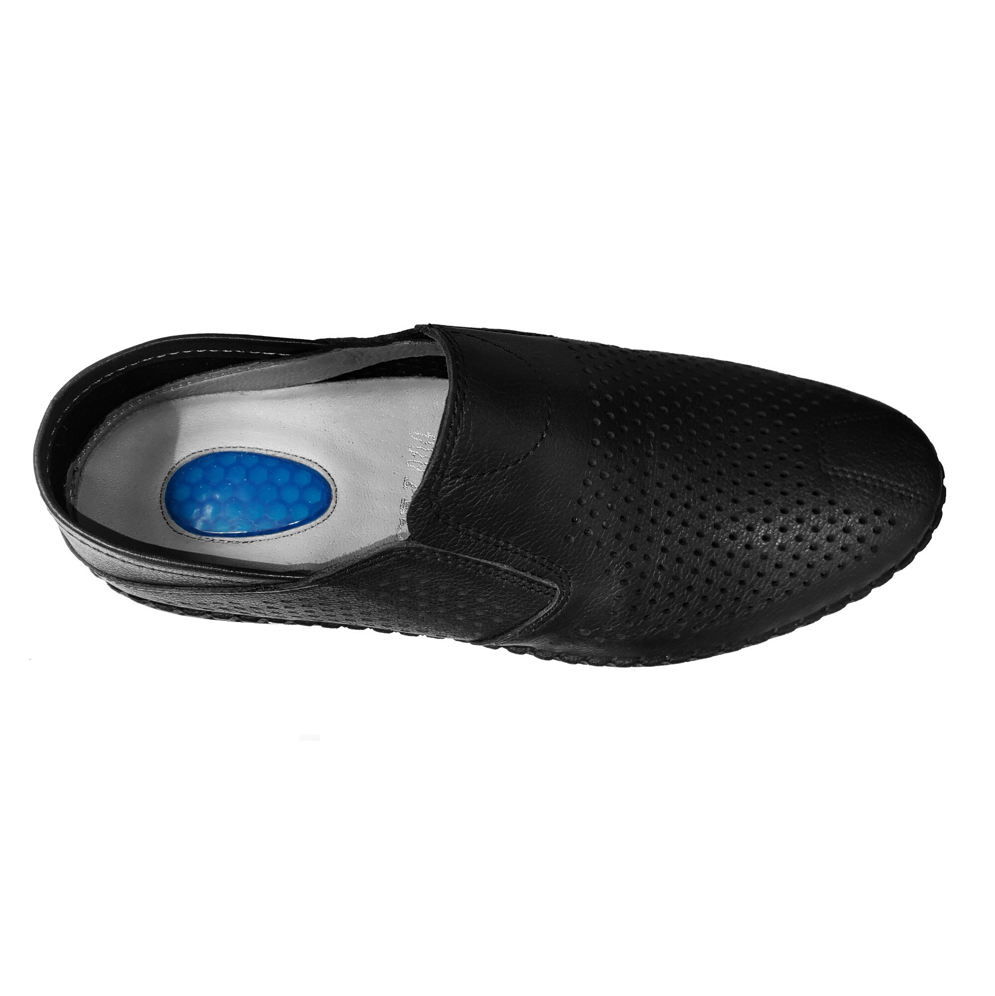 Pantofi vara din piele naturala perforata, negru, 42 - eMAG.ro