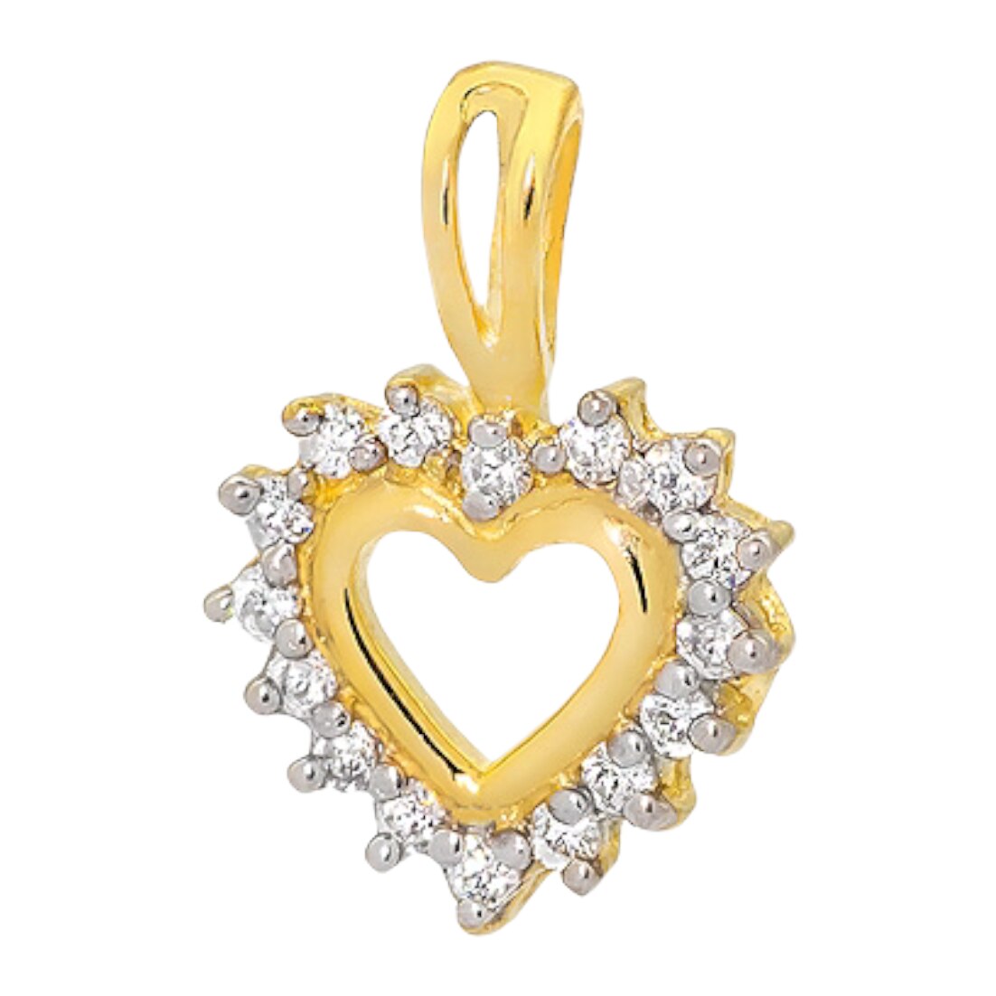 Pandantiv Inima Aur 14k cu Diamante 0.22ct - eMAG.ro