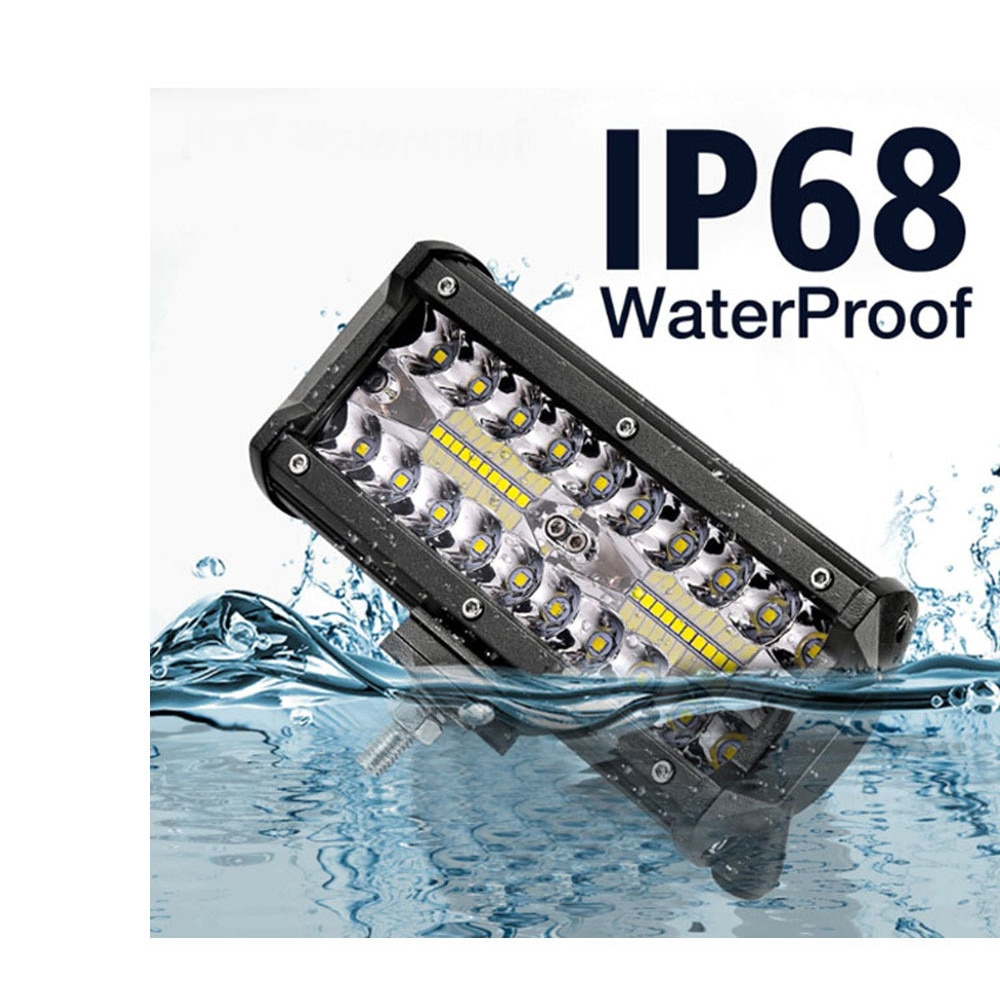 Proiector Auto 120W, 6000K, Off-Road, ATV, Camion, Utilaj, 12V-24V ...