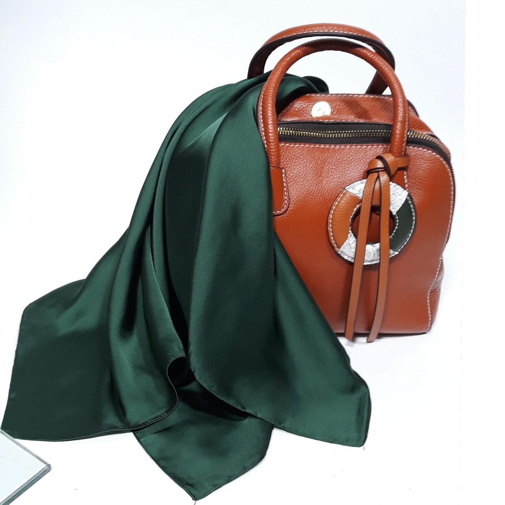 Esarfa dama, uni, verde, 70x70 - eMAG.ro