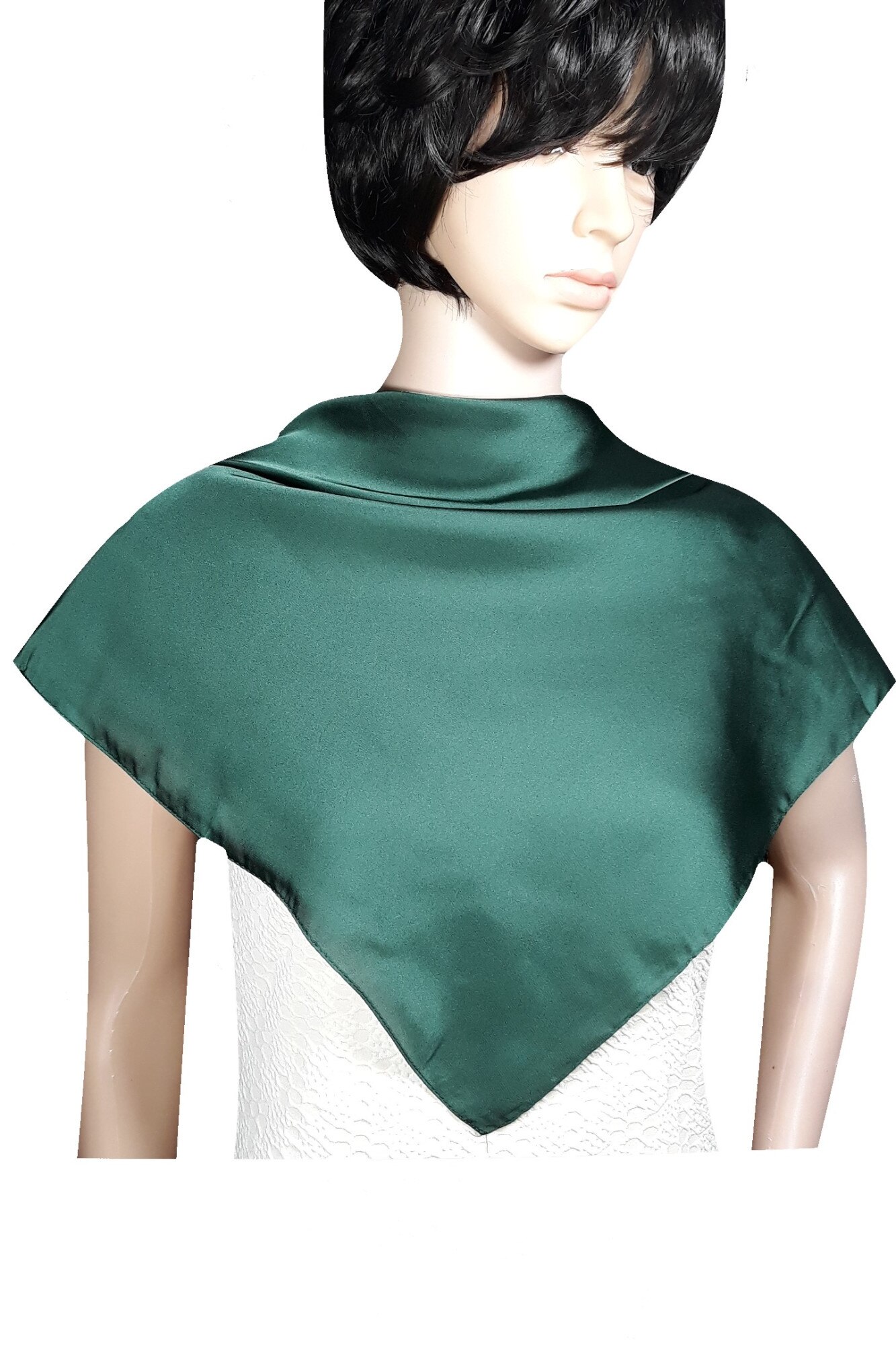 Esarfa dama, uni, verde, 70x70 - eMAG.ro
