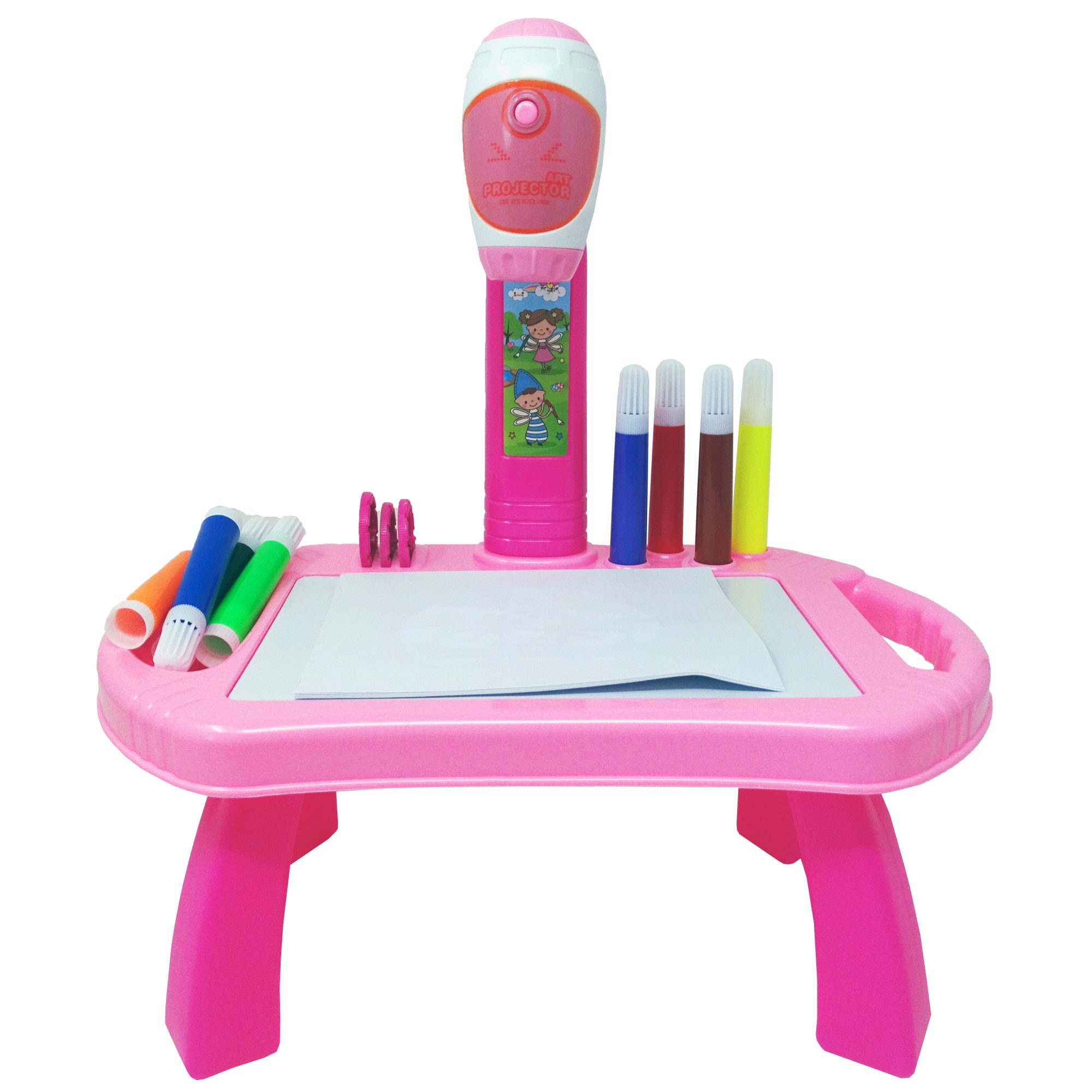 Tabla roz cu proiector imagini, pentru copii, Salamandra Kids - eMAG.ro