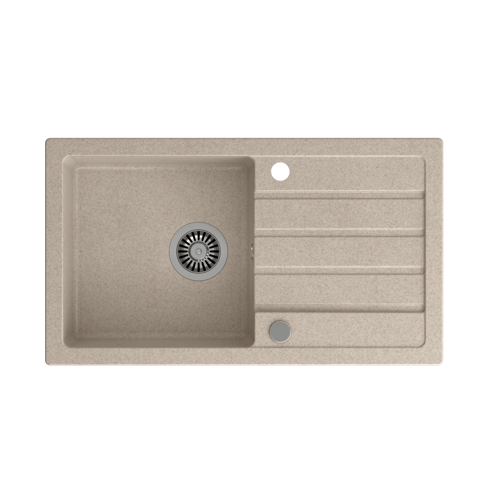 Set chiuveta de bucatarie, 770 x 440 mm, Cu Sifon Clasic, Baterie ...