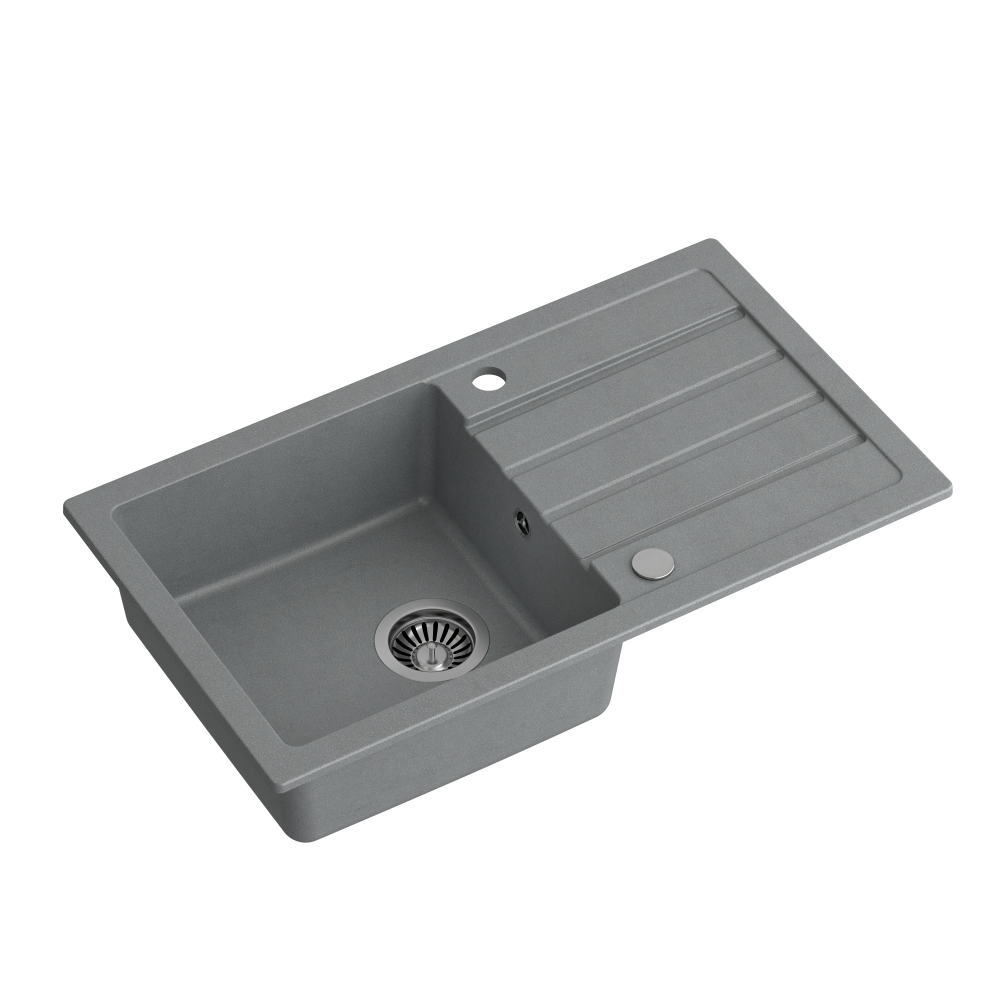 Set chiuveta de bucatarie, 770 x 440 mm, Cu Sifon Clasic, Baterie ...