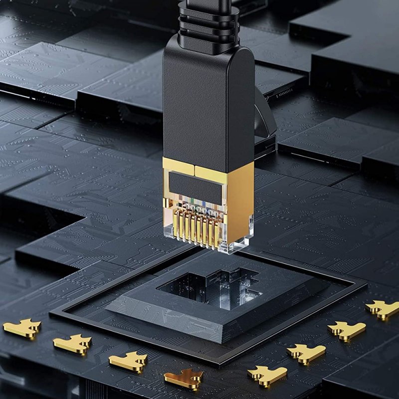 Cablu de retea SFTP cat.7 30 AWG 10m - eMAG.ro