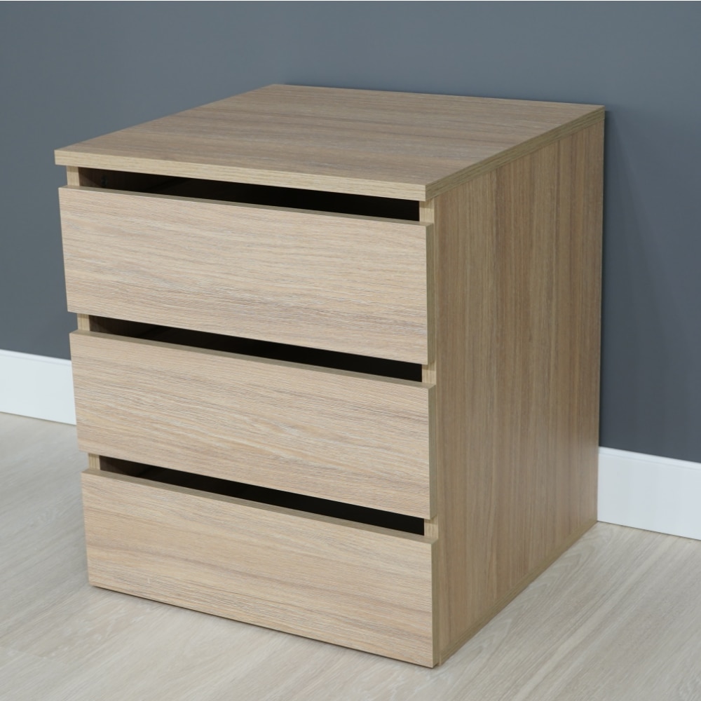 Modul dressing, Stejar Urban, H59 x L50 x A50 cm, cu 3 sertare, PAL 18 ...