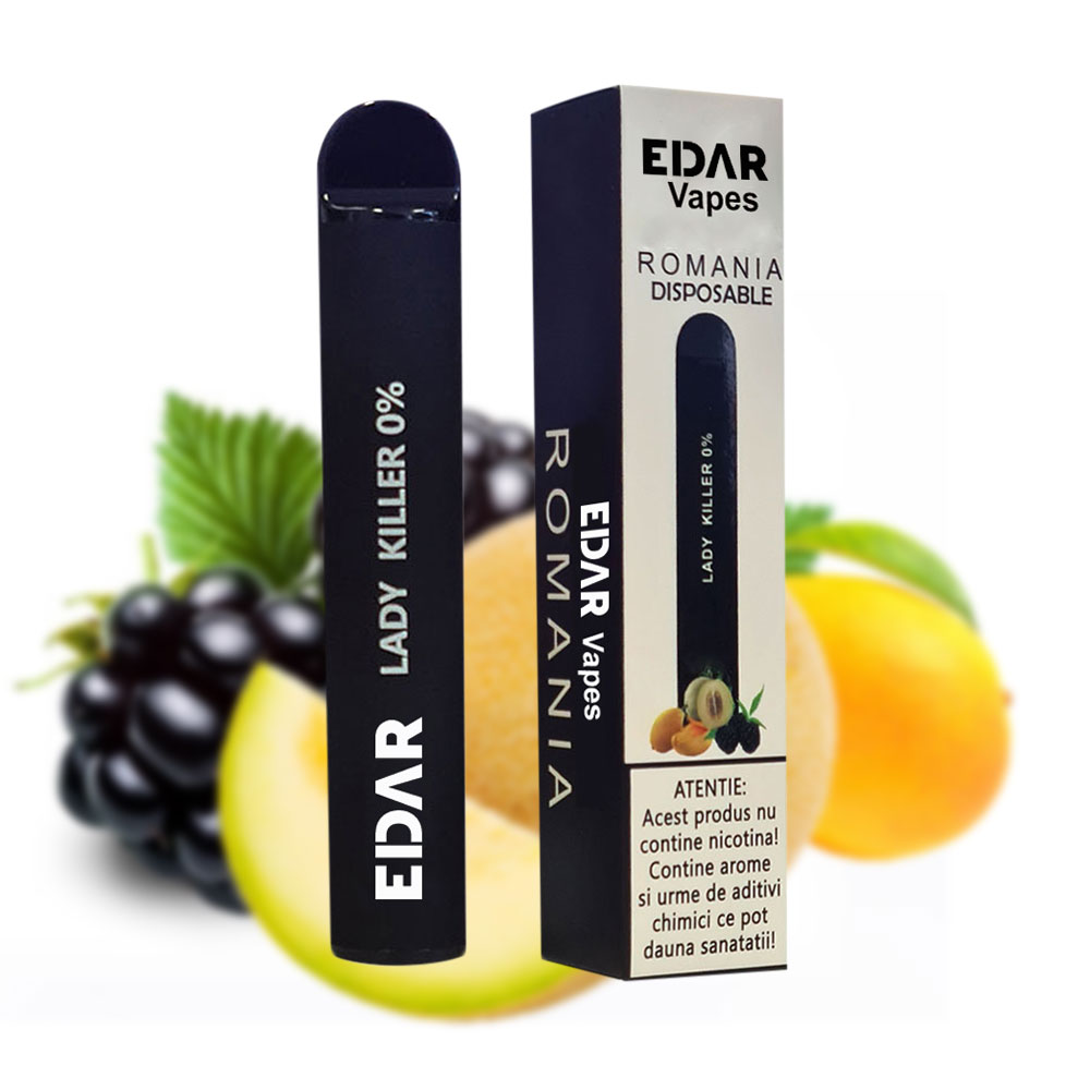 Elektronikus cigaretta, egyszer használatos, nikotin 0%, 1500 puff ...