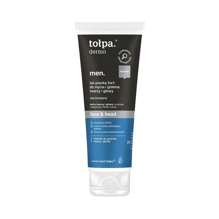 Gel-spuma pentru spalare/barbierit, Tolpa Dermo Men, 100 ml - eMAG.ro