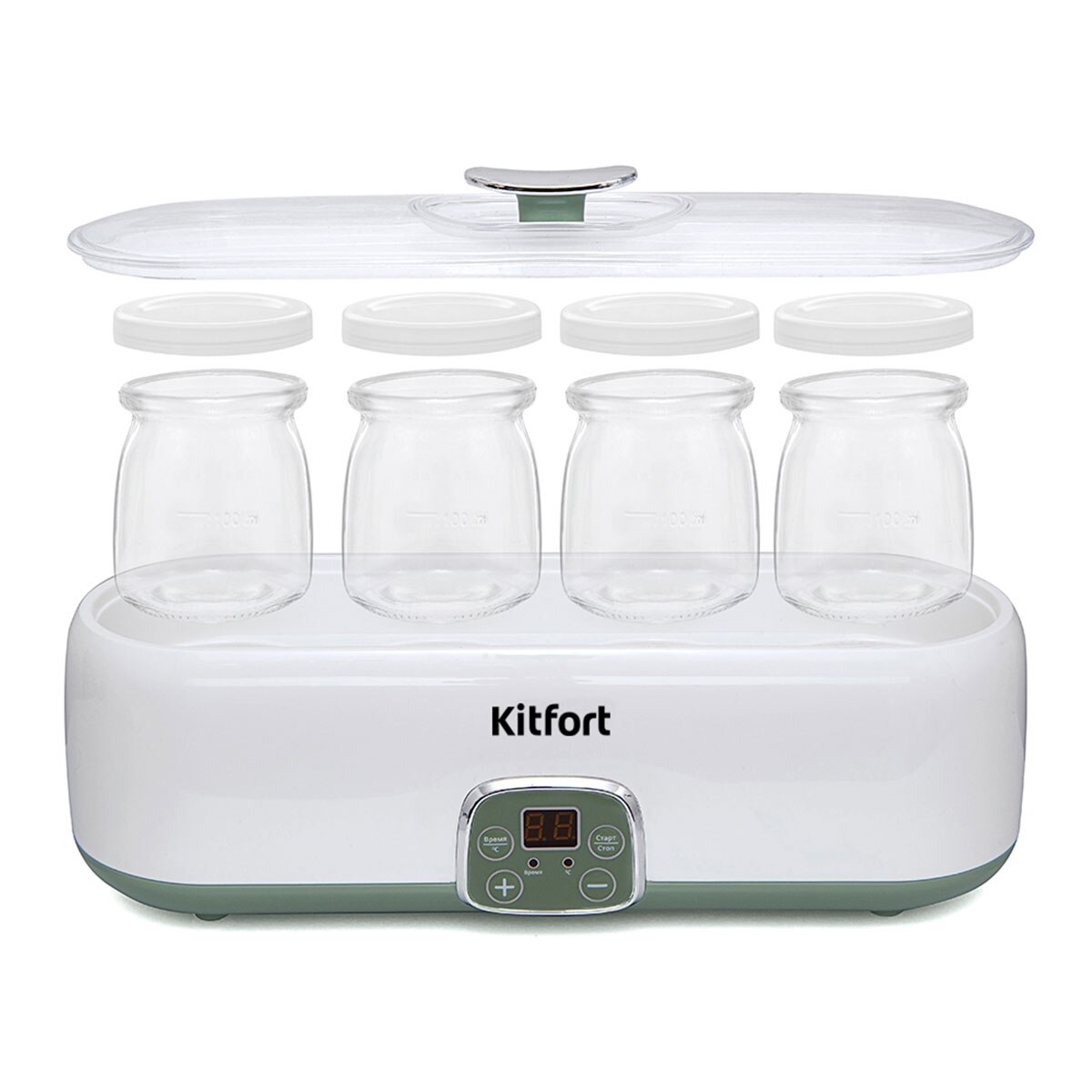 Уред за приготвяне на кисело мляко, Kitfort KT-2007, Бял - eMAG.bg