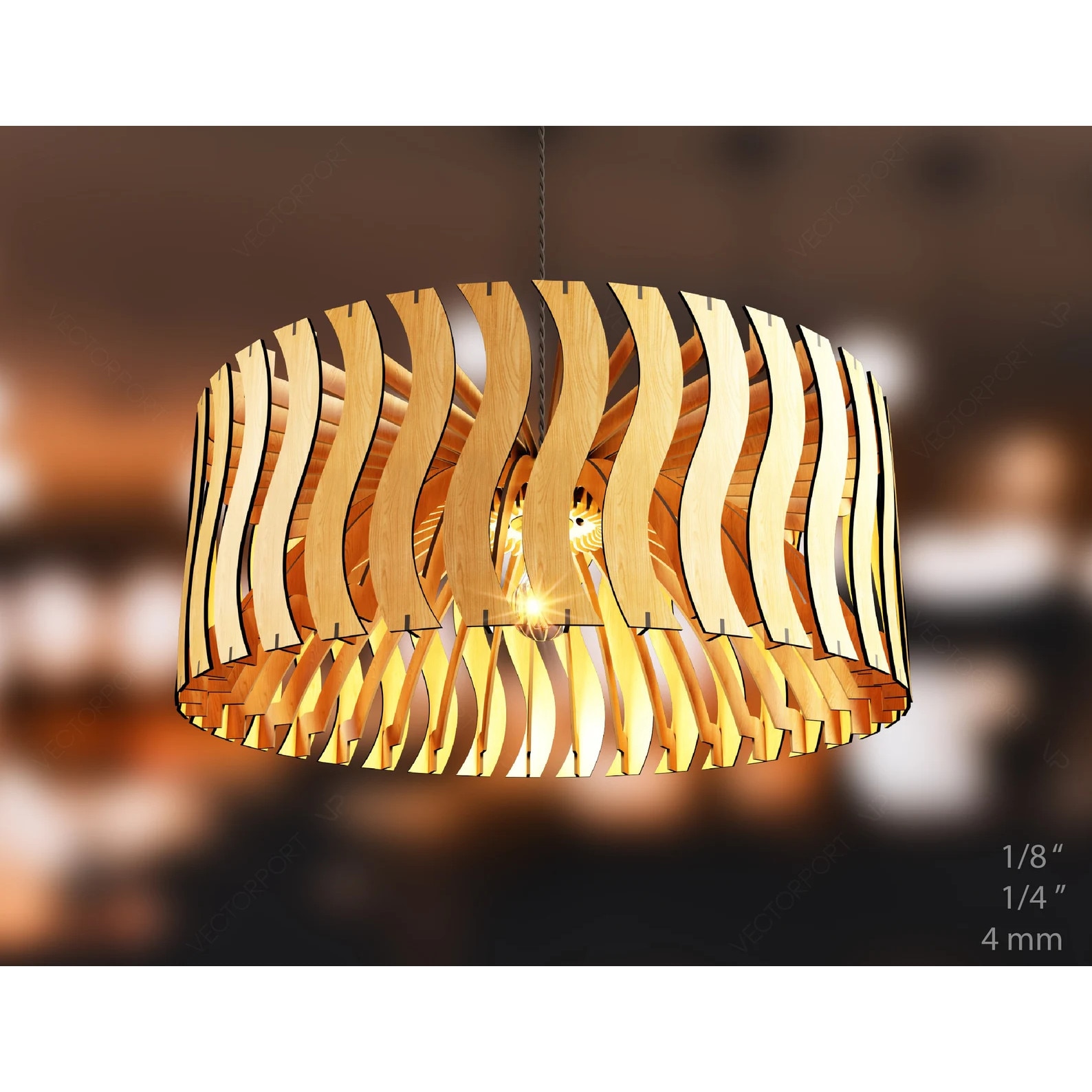 Lustra Pendul elegant din lemn Round s line - eMAG.ro