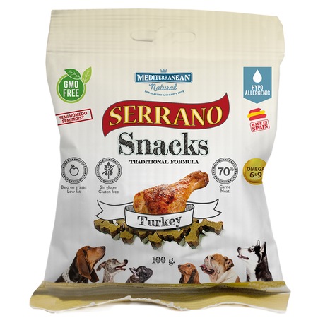 НаградиMediterranean Natural, Dogs Turkey Serrano, 100гр - eMAG.bg