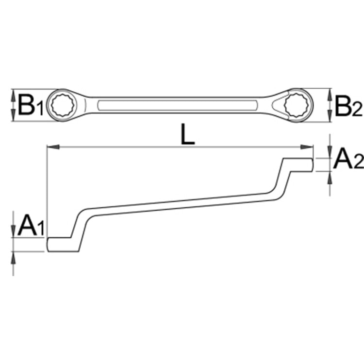 Cheie inelara dublu cotita, marca Unior cu diametrul de 27x32 mm - eMAG.ro