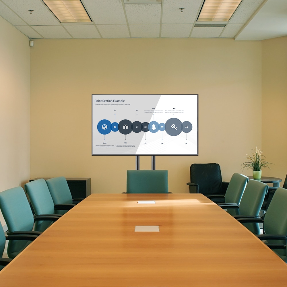 Suport TV cu roti, Unho, Otel/Aluminiu, Inaltime reglabila, 32-70 ...