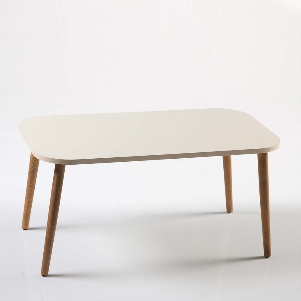 Masuta cafea ovala Retro, alb, 90x50x41cm - eMAG.ro