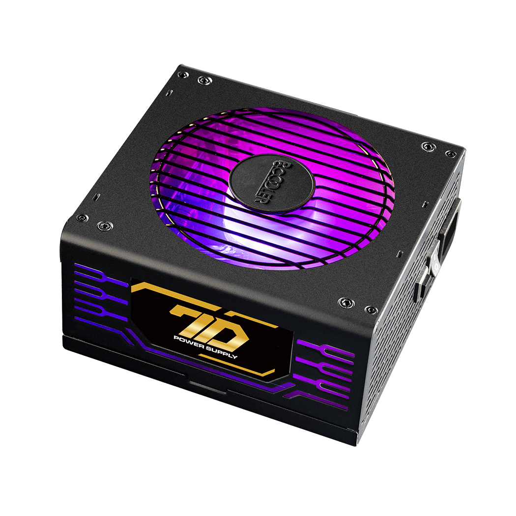 Sursa Pccooler 650W real GI-P650, modulara, ventilator 140mm ARGB, 80 ...