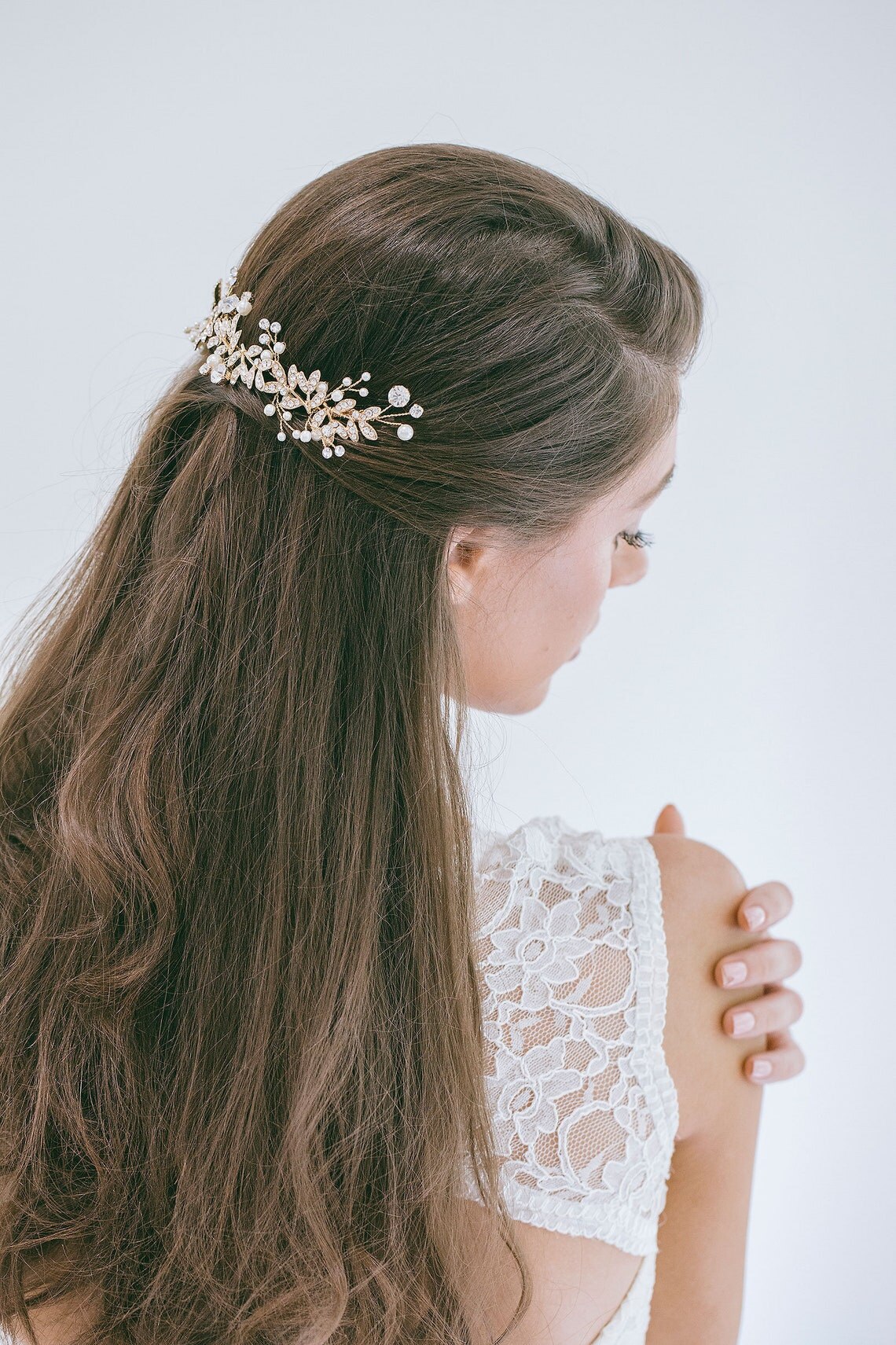 Coronita par, Alama/Cristal/Aliaj/Pietre semipretioase, Model flori ...