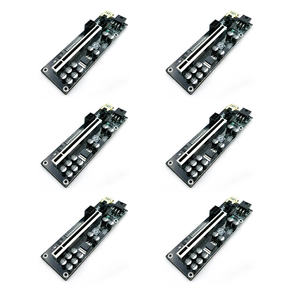 Set 6 bucati Placa Riser, Card 011 PRO Mining PCI-E, Express 1X-16X ...