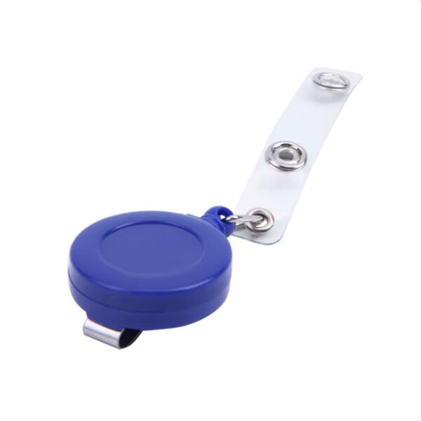 Snur Retractabil pentru Ecuson, cu clips, model Clasic, Albastru, Vision - eMAG.ro