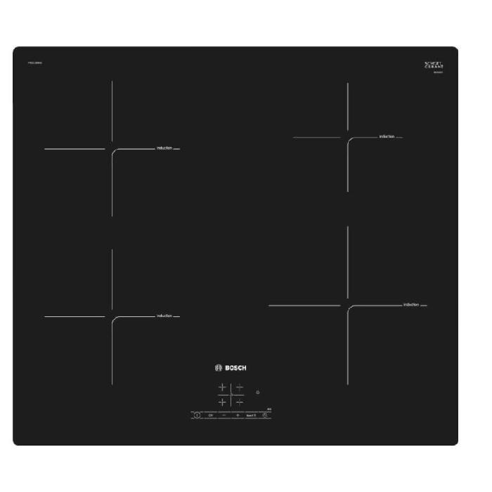 Индукционен плот Bosch PIE611BB1E, 4 зони на готвене, Touch control ...