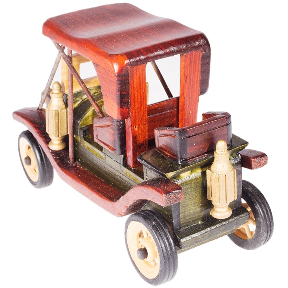 Macheta masina vintage, lemn, Dafu Crafts, verde - eMAG.ro