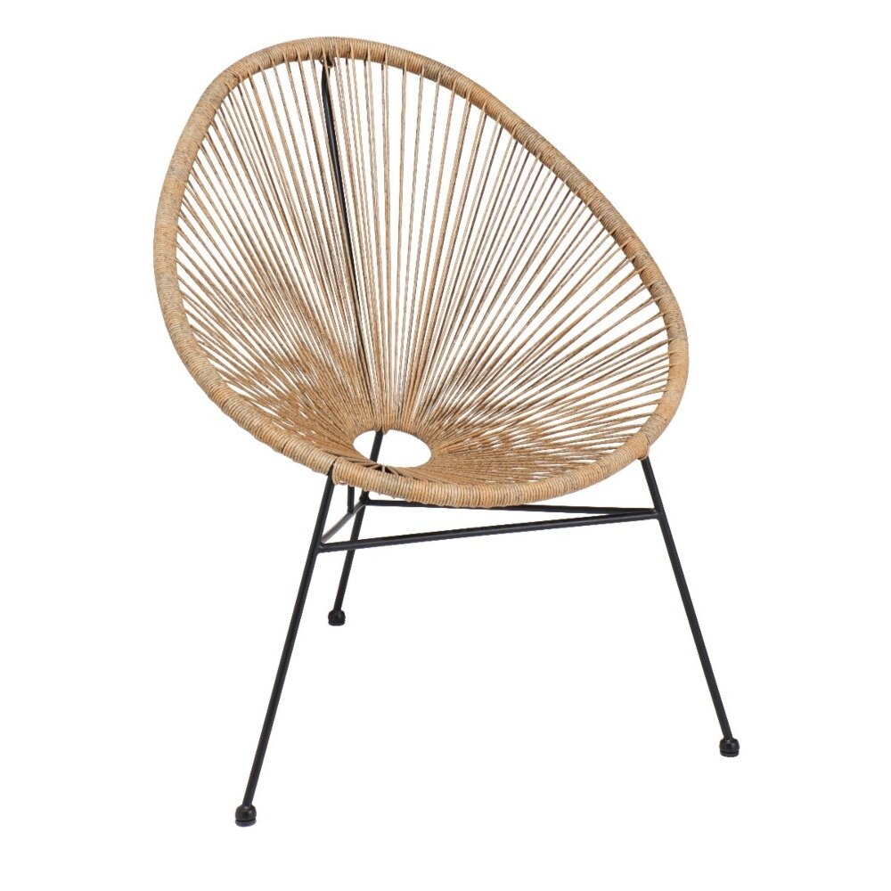 Fotoliu de gradina Acapulco, structura metalica, natur, 73x79.5x88 cm ...