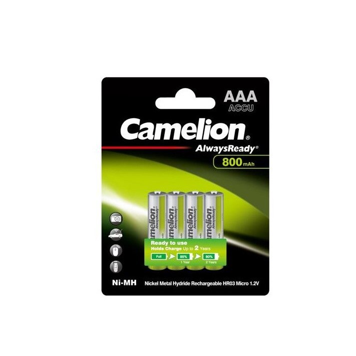 Set 4 acumulatori Camelion Always Ready, AAA, R3, 800mA - eMAG.ro