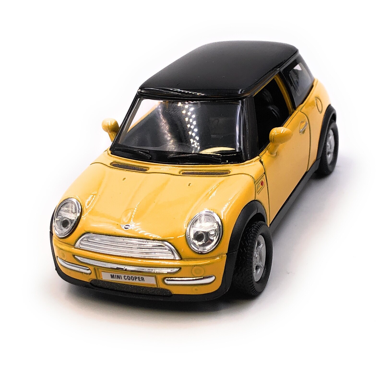 Masina Mini Cooper cu licenta, Metal, Scara 1:34-39, Galben - eMAG.ro