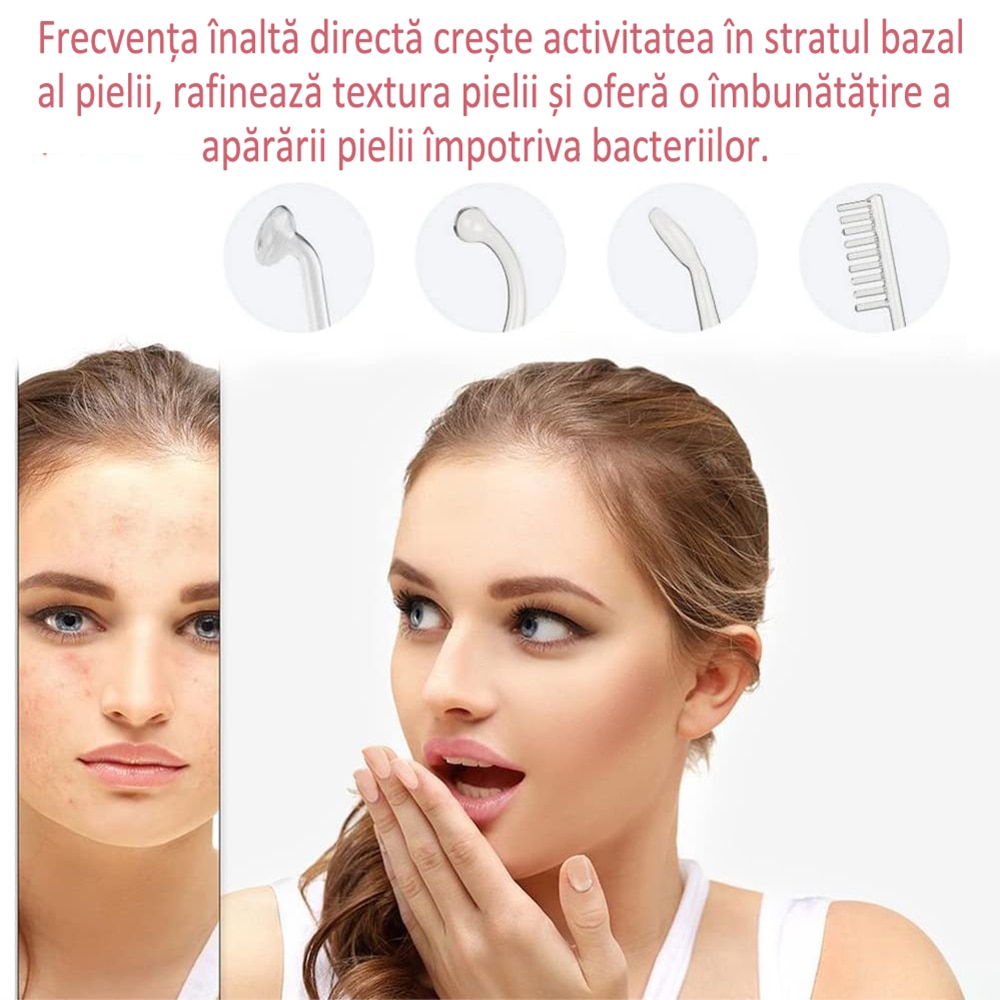 Dispozitiv profesional de inalta frecventa pentru tratament facial, YHJ ...