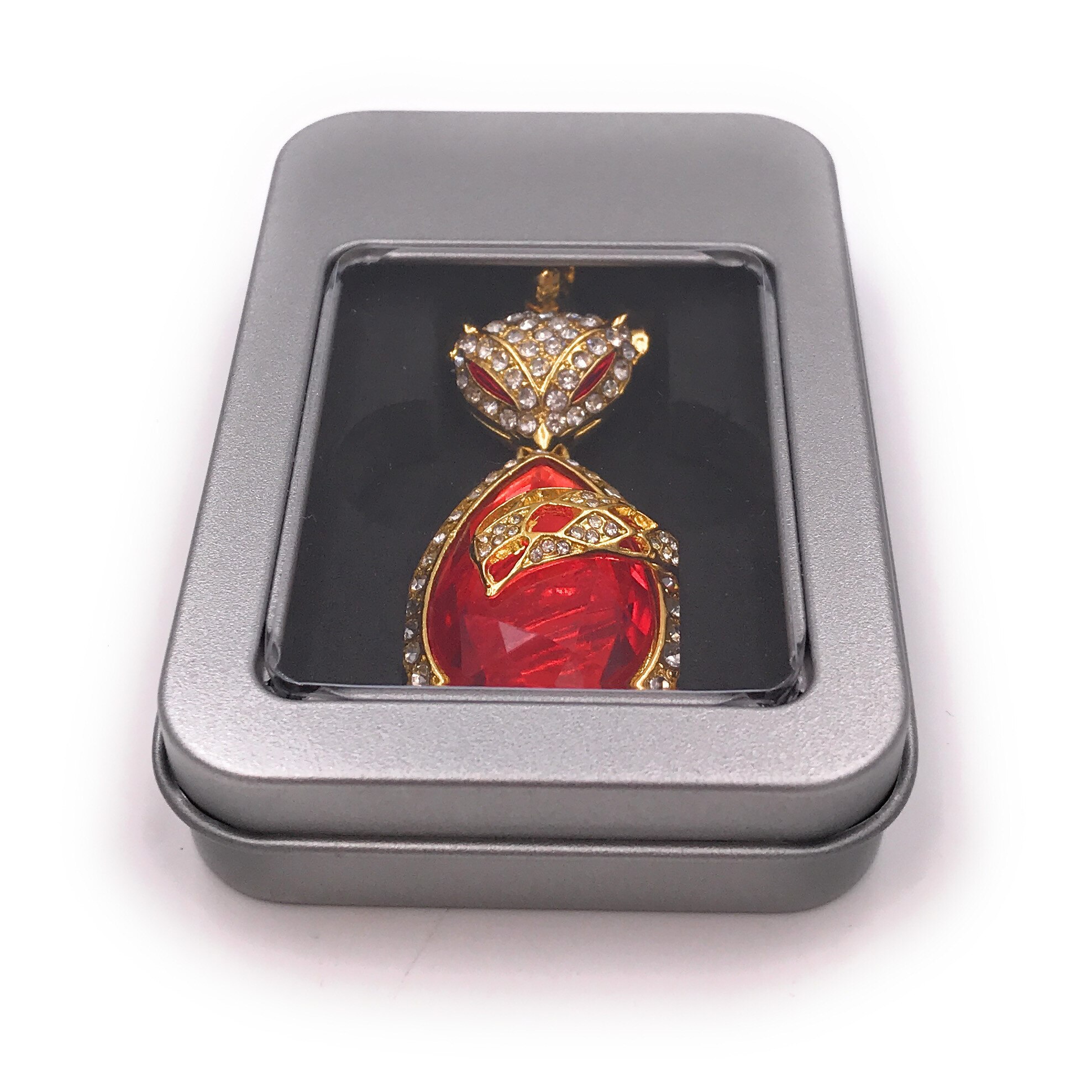 Stick USB 2.0 Bijuterie, Onwomania, 8 GB, Auriu/Rosu - eMAG.ro