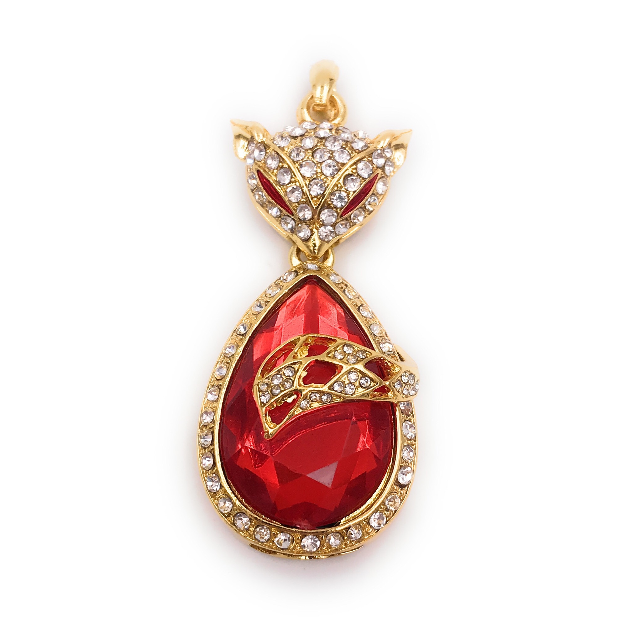 Stick USB 2.0 Bijuterie, Onwomania, 8 GB, Auriu/Rosu - eMAG.ro