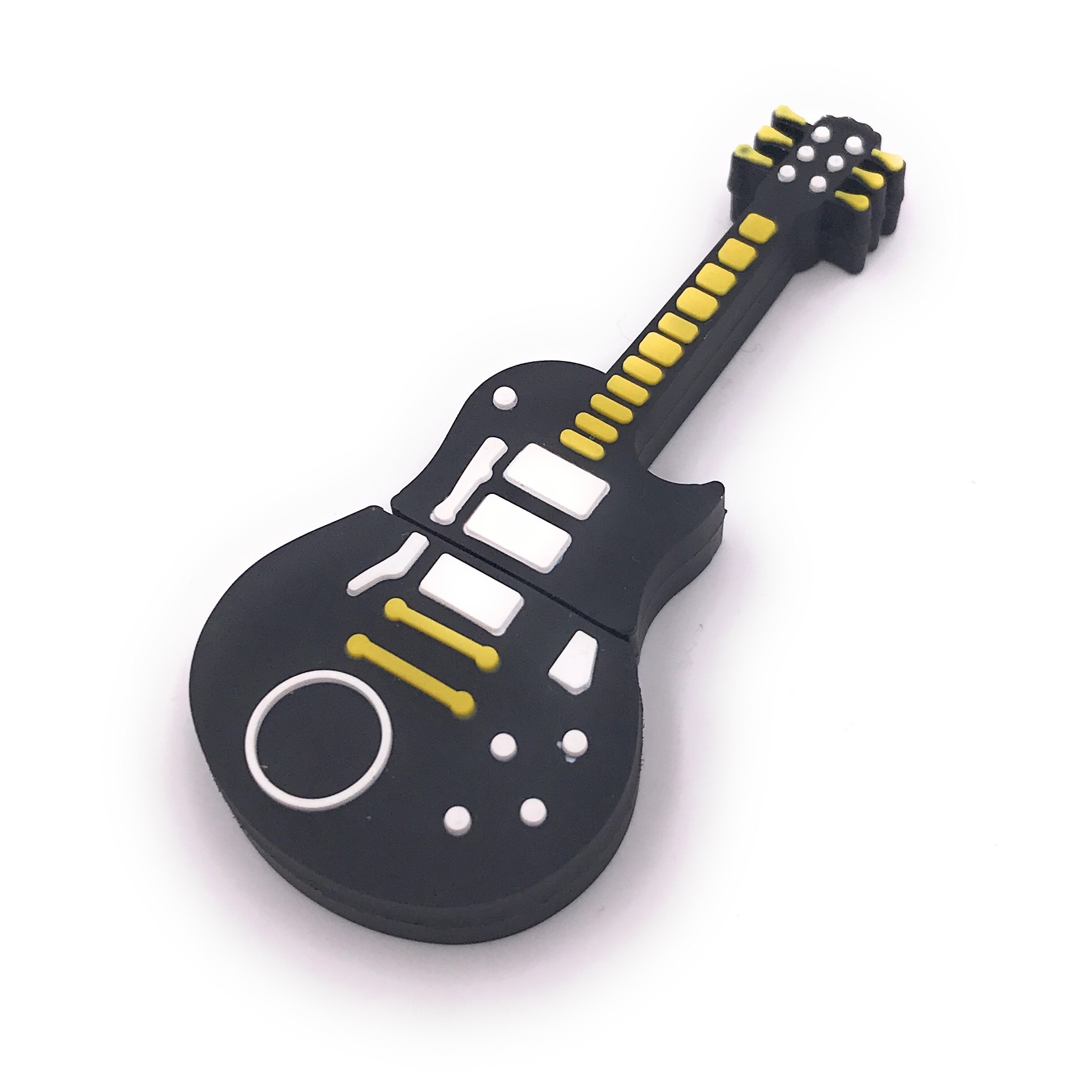 Stick USB in forma de chitara, PVC, 16 GB, USB 2.0, Negru/Galben - eMAG.ro